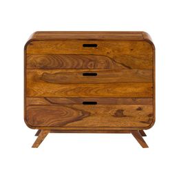 Kommode Sheesham 90x40x75 hellbraun lackiert MAILAND #103