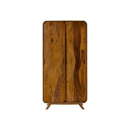 Kleiderschrank Sheesham 90x45x180 hellbraun lackiert MAILAND #111
