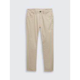 Tom Tailor Herren TTJOSH Regular Slim Hose, braun, Uni, Gr. 30/32
