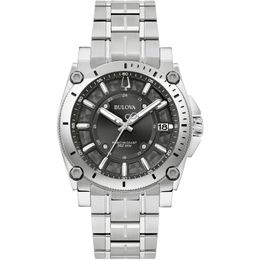 Bulova Precisionist Icon Herren Silber Uhr 96B417