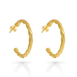 Orphelia 'Beverly' Creolen f&uuml;r Damen, 925 Sterlingsilber, Gold ZO-7554/G