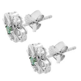 Orphelia 'Saffina' Ohrstecker f&uuml;r Damen aus 925er Sterlingsilber - Silber ZO-7081