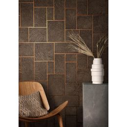 Vliestapete marburg, braun, B:0,7m L:10,05m, Vlies, Tapeten, moderne Tapete f&uuml;r Wohnzimmer Schlafzimmer K&uuml;che
