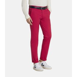 Chinos MEYER "Bonn", Herren, Gr. 56, Normalgr&ouml;&szlig;en, rot, 97% Baumwolle, 3% Elasthan, unifarben, figurumspielend lang, Hosen, Zeitloses Five-Pocket-Design