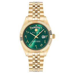 Philipp Plein Date Superlative Gold Herren Armbanduhr PWPNA1026