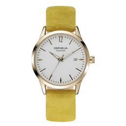 Orphelia Fashion Wildleder Damenarmbanduhr Gelb OF711821