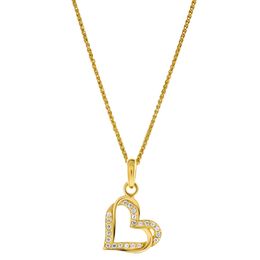 Orphelia 'Cecilia' Damen-Anh&auml;nger aus 925er Sterlingsilber mit Kette &ndash; Gold ZH-7584/G