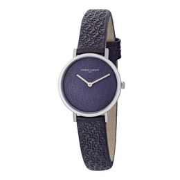 Pierre Cardin Belleville Pc Monogram Violett Damen Armbanduhr CBV.1507