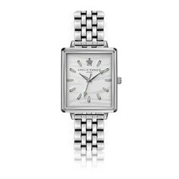 Quarzuhr AMELIA PARKER "AF9-B074S", silber, Armbanduhren, Damen, Quarzuhr
