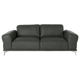 2,5-Sitzer W.Schillig "montanaa Designsofa mit erstklassigem Sitzkomfort, Ferderkern", grau (anthrazit z69), B:212cm H:78cm T:94cm, Sofas, mit Metallf&uuml;&szlig;en in Chrom gl&auml;nzend, Breite 212 cm