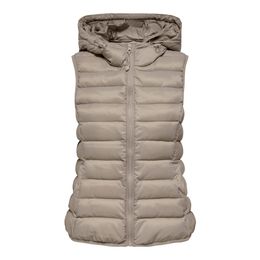 Steppweste Only "ONLNEWTAHOE HOOD WAISTCOAT OTW NOOS", Damen, Gr. XL, string, Steppware, Obermaterial: 100% Nylon, unifarben, tailliert normal, Westen Steppweste, Kunstfaser