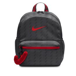 Rucksack Nike "Y NK JDI MINI BKPK - SU26 AOP", anthrazit, schwarz, university rot, Rucks&auml;cke, Damen, Obermaterial: 100% Polyester, Rucksack, f&uuml;r den t&auml;glichen Gebrauch, mit Hauptfach und Rei&szlig;verschluss