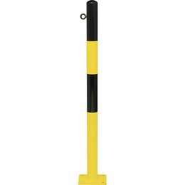 Moravia Sperrpfosten Morion, zum Aufd&uuml;beln, &Oslash; 60 mm, schwarz-gelb lackiert, 1 &Ouml;se