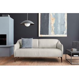 2,5-Sitzer W.Schillig "sally Designsofa, Loungesofa, bequem, schmale Armlehnen, Breite 194cm", wei&szlig; (wei&szlig; z59), B:194cm H:78cm T:84cm, Longlife Xtra-Leder Z59: Glattleder mit modischer Pr&auml;gung. Hautst&auml;rke 0, 9 - 1, 1 mm., Sofas, mit Metall-Winkelf&uuml;&szlig;en in Bronze pulverbeschichtet, Breite 194 cm