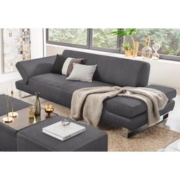 3-Sitzer W.Schillig "taboo Designsofa mit hohem Sitzkomfort, Breite 232cm, Sitztiefe 59cm", grau (grau s22), B:232cm H:76cm T:91cm, Flachgewebe S22 (100% Polyester);Stoff S37 (100% Polyester): Luxus-Microfaser in Lederoptik;Longlife Xtra-Leder Z59: Glattleder mit modischer Pr&auml;gung. Hautst&auml;rke 0, 9 - 1, 1 mm;Longlife Xtra-Leder Z69: Das feinnarbige, gedeckte Softleder Z69 besticht durch seine au&szlig;er