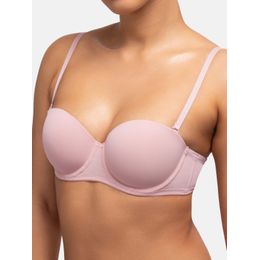 Balconette-BH Dorina "Michelle", Damen, Gr. 70, Cup C, pink, Microtouch, Obermaterial: 64% Polyamid, 26% Polyester, 10% Elasthan, unifarben, bequem, BHs Balconette-BH, mit vorgeformten Cups, abnehmbare Tr&auml;ger
