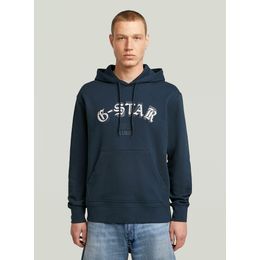 G-Star Raw Longpullover G-STAR "Embro Logo HB Hoodie Sweatshirt", Herren, Gr. M, dk patriot blau, Obermaterial: 100% Baumwolle, Pullover Longpullover
