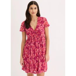 bonprix Jerseykleid aus Mesh, pink, Gr.52/54 (XXL), Stylisches Kleid mit toller Passform