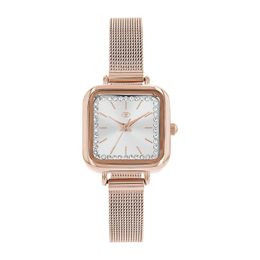 Quarzuhr Tom Tailor, goldfarben, Armbanduhren, Damen, Quarzuhr, Armbanduhr, Damenuhr, Edelstahlarmband, analog, Kristallsteine