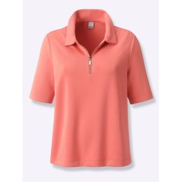 Heine Witt Damen Poloshirt, grapefruit, Gr&ouml;&szlig;e 50