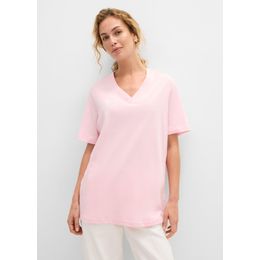bonprix Longshirt (5er-Pack), rosa, Gr.56/58 (3XL), Bequemes weites Long-Shirt, nicht meliert: 100% Baumwolle