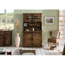 Buffet Mango 110x55x190 dunkelbraun ge&ouml;lt RODEZ #153