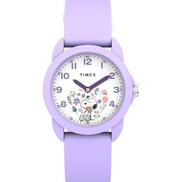 Quarzuhr Timex "Timex x Peanuts Youth Spring", rosa, Armbanduhren, Kinder, Quarzuhr, Armbanduhr, Silikonarmband, analog