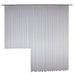Gardine WIRTH "Mara", wei&szlig;, B:200cm H:120cm, Polyester, Gardinen, Gardine, Fertig-Store mit FB 1:3 nach Ma&szlig;