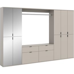 Garderoben-Set Home Affaire "TRONDHEIM, 6-teilig, Breite 273cm, individuell platzier- & erweiterbar", kaschmir, B:273cm H:193cm T:34cm, Holzwerkstoff, Kastenm&ouml;bel-Sets, Garderobenschrank, Kleiderschrank, Schrankkombination, Garderobe