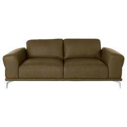2,5-Sitzer W.Schillig "montanaa Designsofa mit erstklassigem Sitzkomfort, Ferderkern", gr&uuml;n (camouflage z69), B:212cm H:78cm T:94cm, Sofas, mit Metallf&uuml;&szlig;en in Chrom gl&auml;nzend, Breite 212 cm