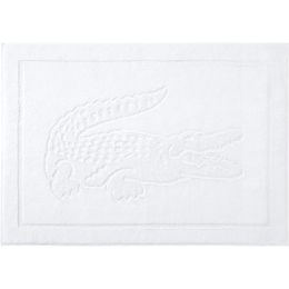 Badematte Lacoste "&raquo;LLacoste&laquo;", blanc, H:20mm, Baumwolle, Badematten, Badematte, hochwertige Badematte in Gr&ouml;&szlig;e 55x80 cm