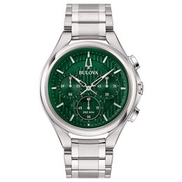 Bulova Curv Silber Herren Armbanduhr 96A297