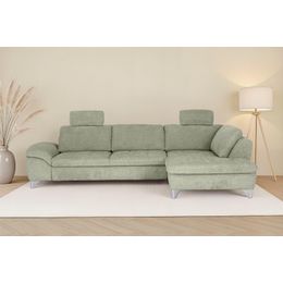 Ecksofa DIE PLANBAR "MP-IN14007, Breite 306 & 318 cm w&auml;hlbar", famosa gr&uuml;n, B:306cm H:84cm T:197cm, 100% Polyester, Sofas, Ecksofa, wahlweise mit Bettfunktion und verstellbaren Kopfst&uuml;tzen