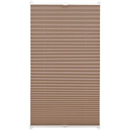 Plissee Gardinia "EASYFIX mit 2 Bedienschienen" Gr. 1, grau (taupe), B:50cm H:130cm, Obermaterial: 100% Polyester, Plissees, in der Breite k&uuml;rzbar