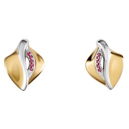 Orphelia 'Anet' Ohrstecker f&uuml;r Damen, 925 Sterlingsilber, Silber/Gold, ZO-7520/G