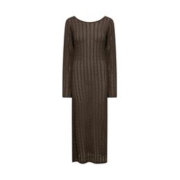 Jerseykleid Levete Room "Levete Room Dress LR-LAICA 4", Damen, Gr. L, Normalgr&ouml;&szlig;en, l895, chocolate, Obermaterial: 99% Polyester, 1% Elasthan, Kleider Jerseykleid
