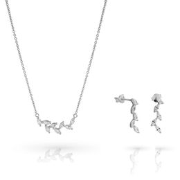 Orphelia 'Charlene' Damen-Set aus 925er Sterlingsilber: Halskette + Ohrringe &ndash; Silber SET-7568