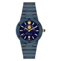 Versace Greca Logo Mondphasen Damen Uhr Blau VE7G00423
