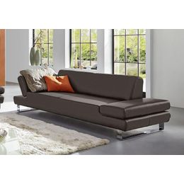 3-Sitzer W.Schillig "taboo Designsofa mit hohem Sitzkomfort, Breite 232cm, Sitztiefe 69cm", braun (braun z59), B:232cm H:76cm T:101cm, Flachgewebe S22 (100% Polyester);Stoff S37 (100% Polyester): Luxus-Microfaser in Lederoptik;Longlife Xtra-Leder Z59: Glattleder mit modischer Pr&auml;gung. Hautst&auml;rke 0, 9 - 1, 1 mm;Longlife Xtra-Leder Z69: Das feinnarbige, gedeckte Softleder Z69 besticht durch seine au