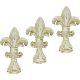 Dekofigur I.GE.A., beige (natur), Keramik, Dekofiguren, Franz&ouml;sische Lilie (3er Set)