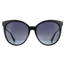 Polaroid Cat Eye Womens Schwarz Grau Gradient Polarisierte Sonnenbrille