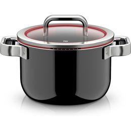 Kochtopf WMF "Fusiontec Function Pro", schwarz, B:28cm H:19cm L:29cm &Oslash;:20cm, T&ouml;pfe, Kochtopf, integrierte Siebfunktion, sp&uuml;lmaschinengeeignet, Made in Germany