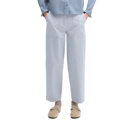 Marc O'Polo Langarmbluse MARC O'POLO "aus Baumwoll-Chambray", Damen, Gr. 40, medium blau, Obermaterial: 100% Baumwolle, gestreift, relaxed fit normal, Blusen