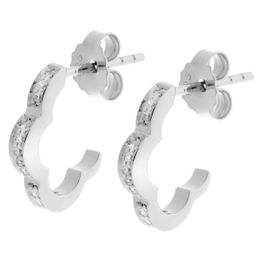 Orphelia 'Onyx' Creolen f&uuml;r Damen aus 925er Sterlingsilber - Silber ZO-7127