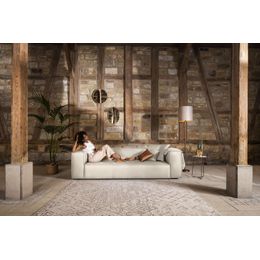3-Sitzer W.Schillig "around-the-block Mega Sofa mit tollem Sitzkomfort, Breite 260cm", grau (eisgrau z59), B:260cm H:66cm T:104cm, Longlife Xtra-Leder Z59: Glattleder mit modischer Pr&auml;gung. Hautst&auml;rke 0, 9 - 1, 1 mm, Sofas, mit eleganter Biese, mit Federkern