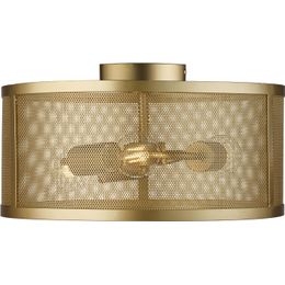 Searchlight Deckenleuchte "Fishnet 3Lt Deckenleuchte - Mattgoldenes Metall", matt, goldfarben, H: 21cm, 1 Stk., Leuchten, Deckenleuchte
