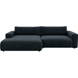 Ecksofa Musterring "LUCIA zeitlos, bequem, sch&ouml;ne Detailverarbeitung Breite 296cm, L-Form", schwarz (schwarz samt), B:296cm H:81cm T:190cm, Flachgewebe VALMONT (60% Baumwolle/40% Leinen);Leder PURO, pigmentiertes Leder;Microfaser CRONA (100% Polyester);Flachgewebe FLORIS (100% Polyester);Leder BAX, pigmentiertes Leder, Sofas, Ecksofa