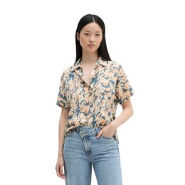 Marc O'Polo Kurzarmshirt MARC O'POLO "aus leichtem Single Jersey", Damen, Gr. L, medium blau, Obermaterial: 100% Baumwolle, bedruckt, regular fit, Shirts