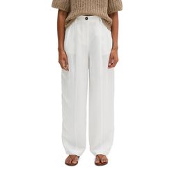 Marc O'Polo Chinohose MARC O'POLO "aus TENCEL&trade; Lyocell", Damen, Gr. 34, Normalgr&ouml;&szlig;en, wei&szlig; (wei&szlig; cotton), Obermaterial: 60% Lyocell, 40% Leinen, unifarben, loose fit normal, Hosen Chinohose