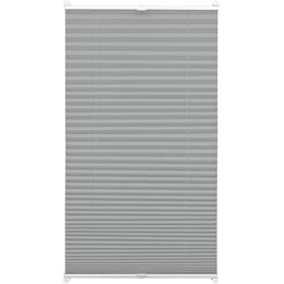 Plissee Gardinia "EASYFIX mit 2 Bedienschienen" Gr. 7, grau (schieferfarben), B:40cm H:130cm, Obermaterial: 100% Polyester, Plissees, in der Breite k&uuml;rzbar